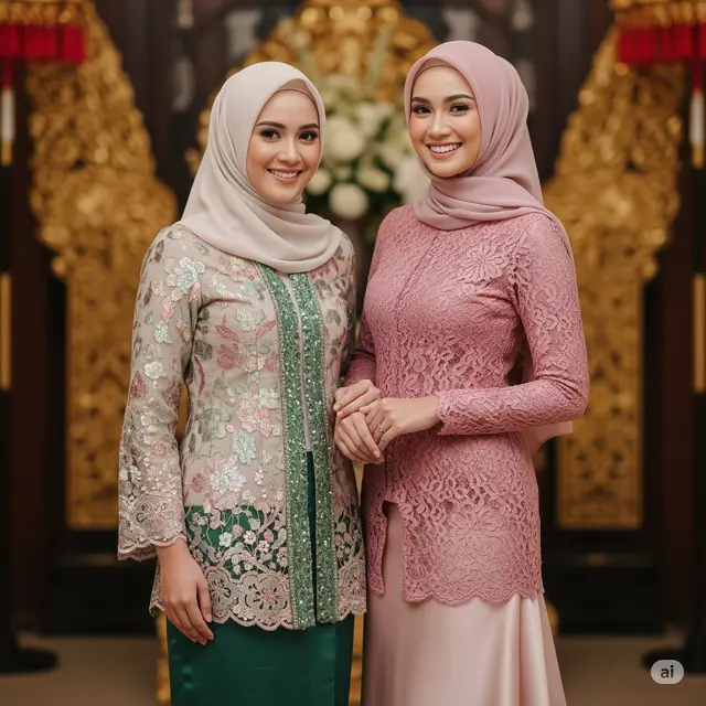 7 Inspirasi Kebaya Muslim Modern Rok Satin Panjang, Tampil Anggun dan ...