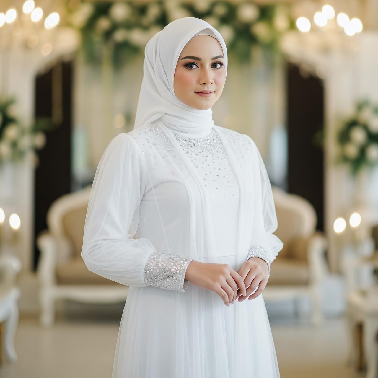 8 Tren Gamis Putih Kekinian yang Anggun di 2025, Bikin Tampilan Makin Chic