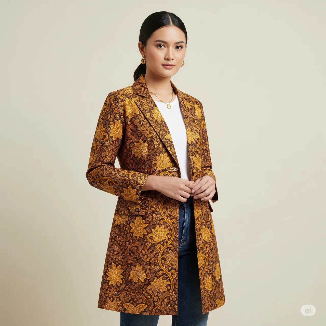 9 Model Baju Batik Blazer Panjang Modern Terbaru 2025, Tren Fashion ...