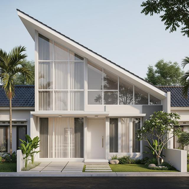 7 Inspirasi Rumah 1 Lantai dengan Atap Miring Satu Sisi, Desain Modern ...