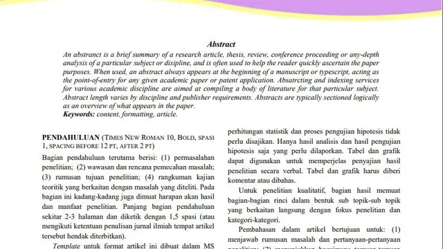 Contoh Paper Untuk Diterbitkan Di Jurnal Ilmiah Ini Format Dan Strukturnya Hot