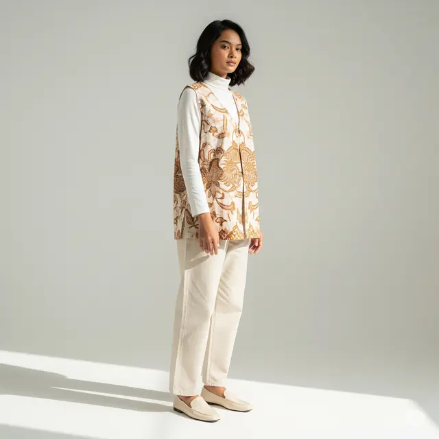 6 Model Vest Batik Wanita Modern Terbaru yang Wajib Anda Miliki - Hot ...