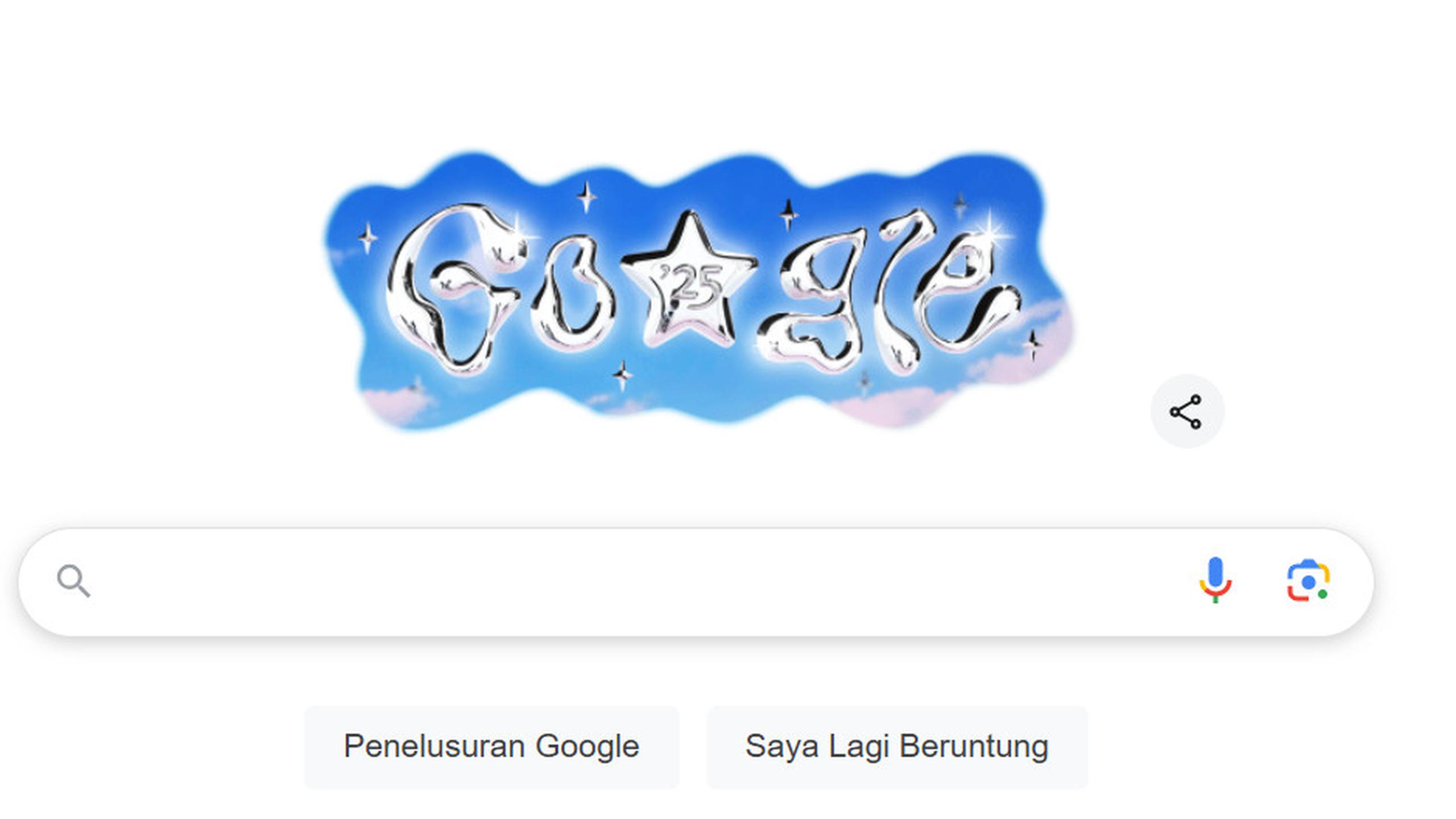 Ini Makna Google Doodle Tahun Baru 2025 dengan Tema Angkasa Bekilauan