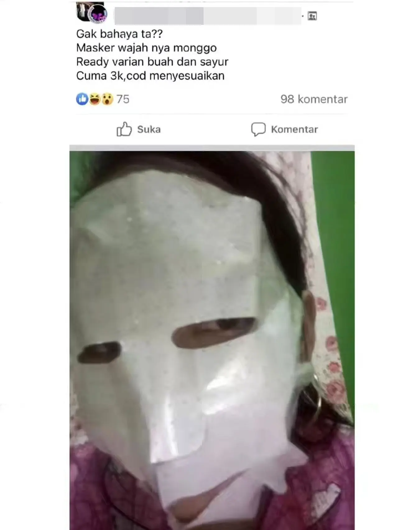 6 Potret Kesalahan Orang Pakai Sheet Mask Ini Kocak, Jadi Tidak ...