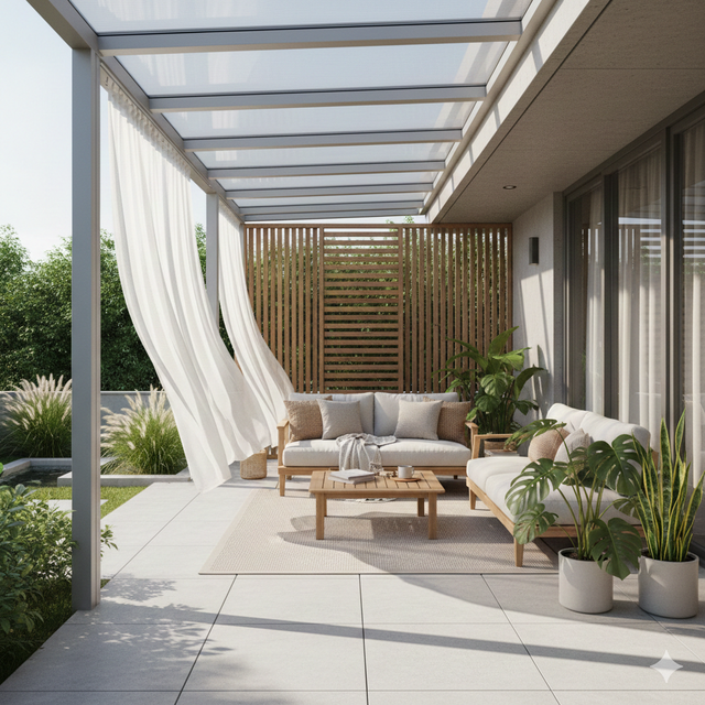 7 Model Teras Rumah Modern yang Nyaman Meski Terpapar Matahari