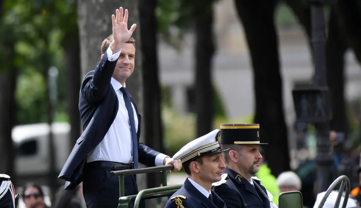 Usai Dilantik, Emmanuel Macron Sapa Rakyat Prancis - Foto Liputan6.com