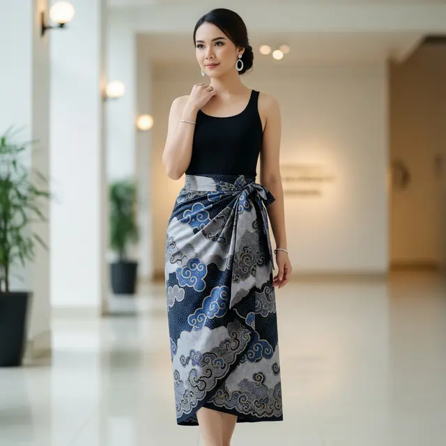 9 Model Rok Batik Lilit Modern Cocok untuk Kondangan, Simpel tapi Tetap ...