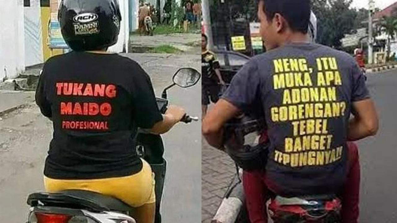 6 Tulisan di Kaus Pengendara Motor Ini Nyeleneh, Bikin Ngakak