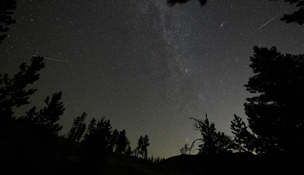 FOTO: Penampakan Langit Dihiasi Hujan Meteor Perseid - Foto Liputan6.com