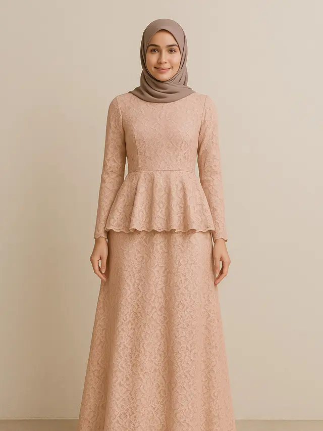 8 Model Gamis Brokat Simple Elegan yang Wajib Anda Miliki di 2025 - Hot ...