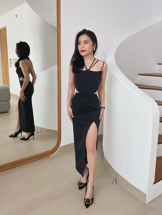 6 Potret Beda Gaya Artis saat Pakai Dress Hitam Simpel sampai Dramatis, dari Aaliyah Massaid ...