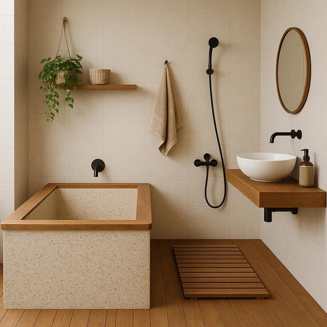 8 Model Kamar Mandi Minimalis dengan Bak Mandi Teraso yang Elegan