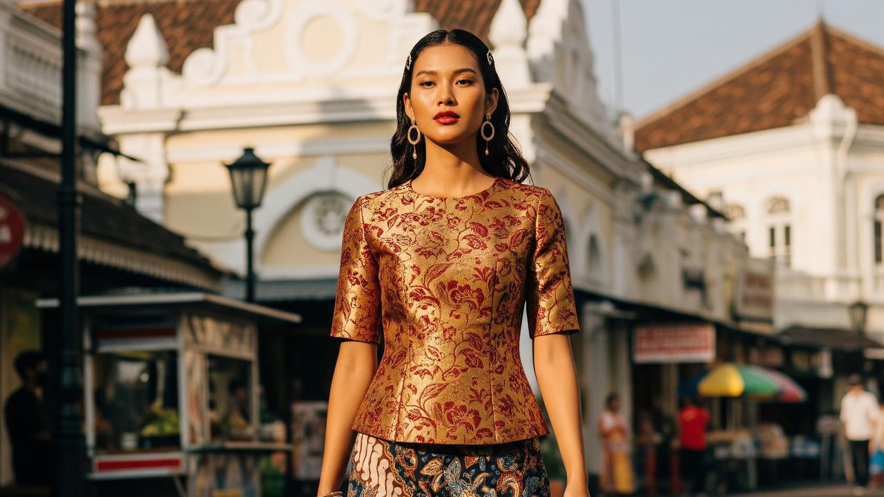 7 Inspirasi Model Atasan Brokat Bawahan Batik Terbaru, Gaya Kondangan ...