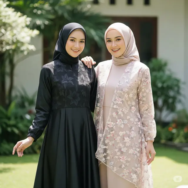 10 Gamis Muslimah Motif Bunga Besar Paling Adem 2025, Stylish & Anti ...