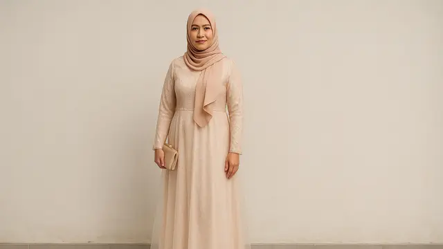 7 Model Gamis Brokat A-line untuk Ibu-Ibu Usia 40 Tahun, Cocok untuk ...