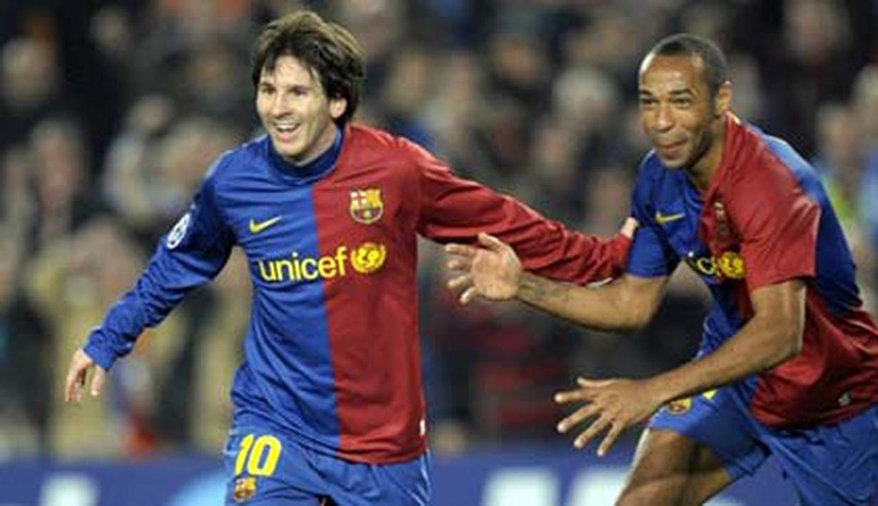 Messi & Henry (© AFP 2009) - Foto Liputan6.com
