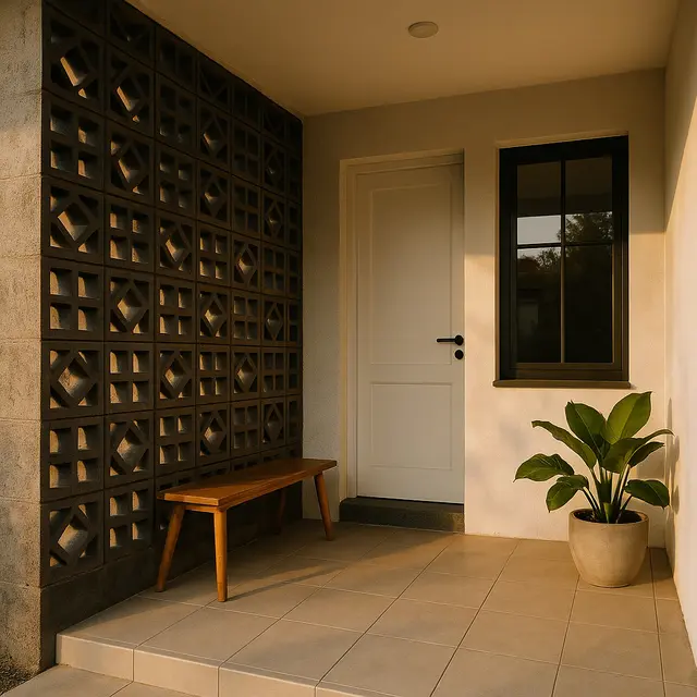 9 Model Teras Dinding Roster Minimalis Terbaru 2025, Inspirasi Estetik ...