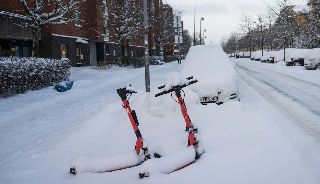 Potret Swedia saat Suhu Dingin Ekstrem Minus 44,6 Derajat Celcius ...