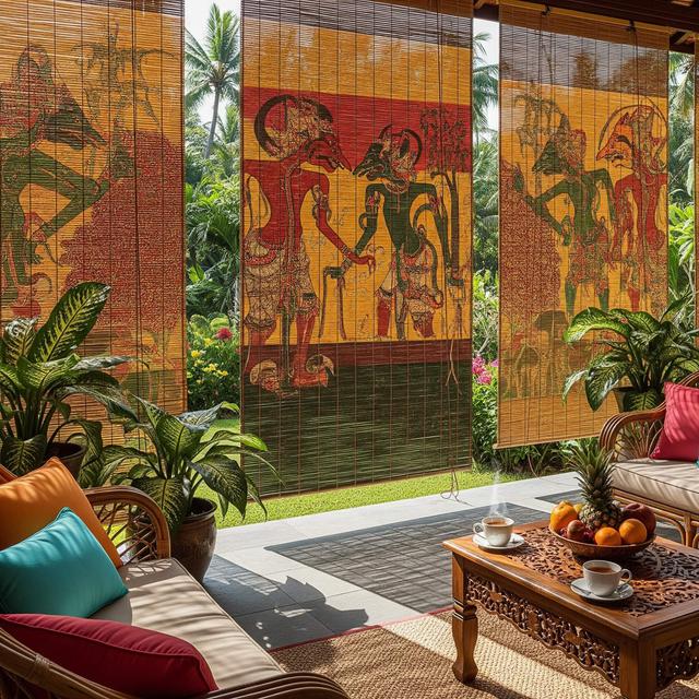 10 Inspirasi Teras dengan Tirai Bambu Anti Panas, Solusi Sejuk di Iklim ...