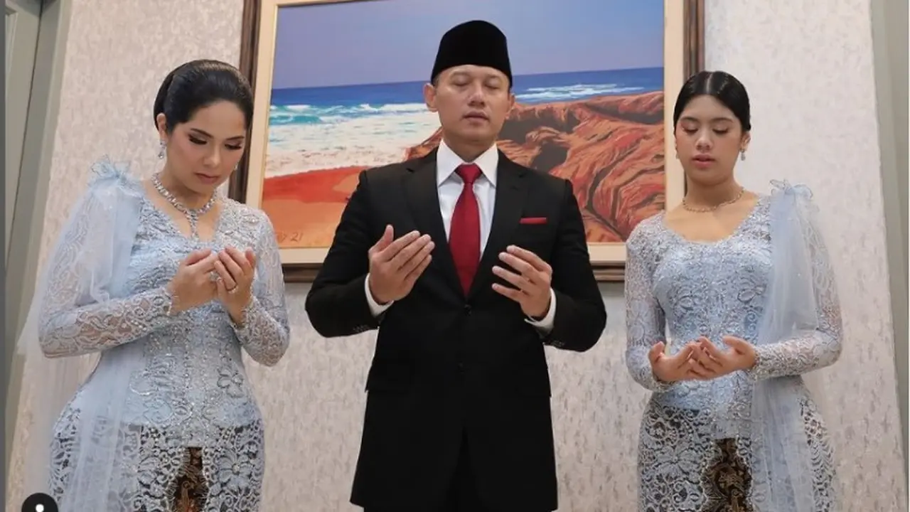 Penampilan Anggun Annisa Pohan dengan Kebaya dan Rambut Disanggul Saat Dampingi AHY Dilantik ...
