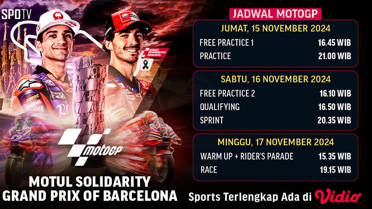 Jadwal dan Link Live Streaming MotoGP Barcelona 2024 di Vidio - On Off Liputan6.com
