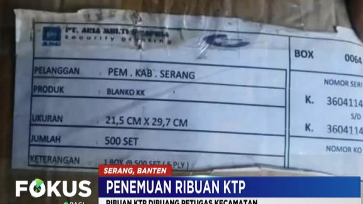 Disdukcapil Serang Musnahkan Ribuan KTP yang Dibuang ke Semak-Semak ...