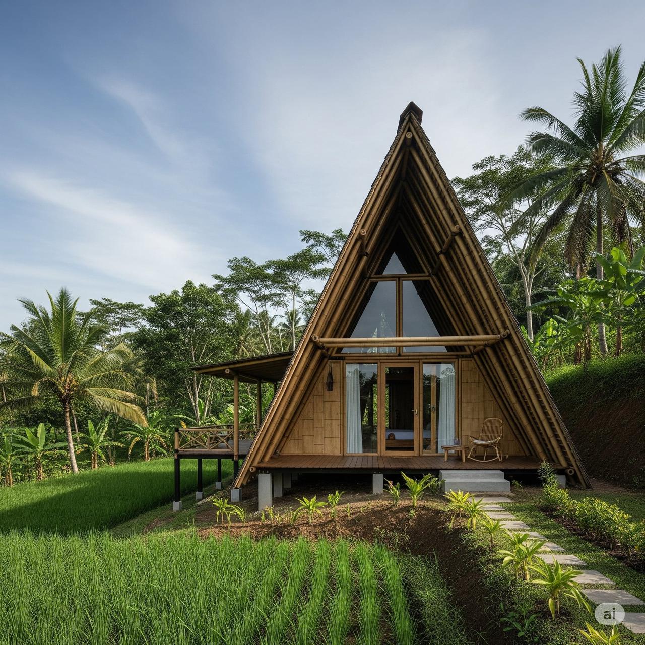 10 Inspirasi Model Rumah Sederhana dari Bambu yang Asri, Tawarkan Kesejukan Alami