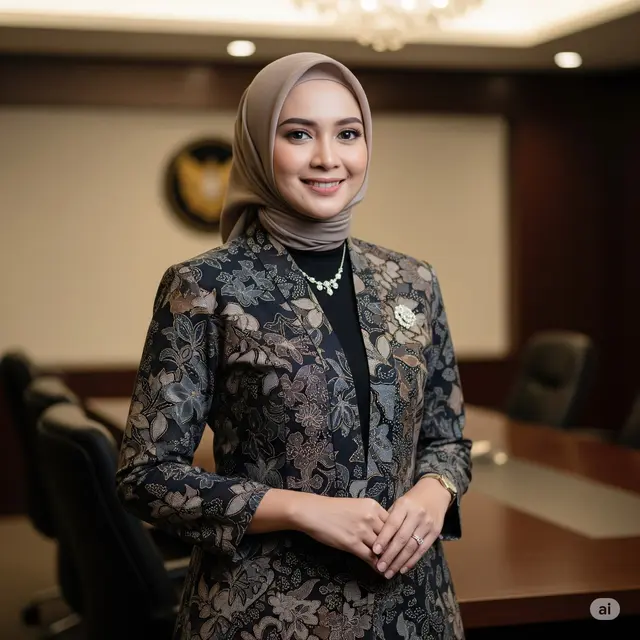 15 Model Baju Batik Kantor Wanita Berjilbab Modern 2025, Formal & Elegan - Hot Liputan6.com