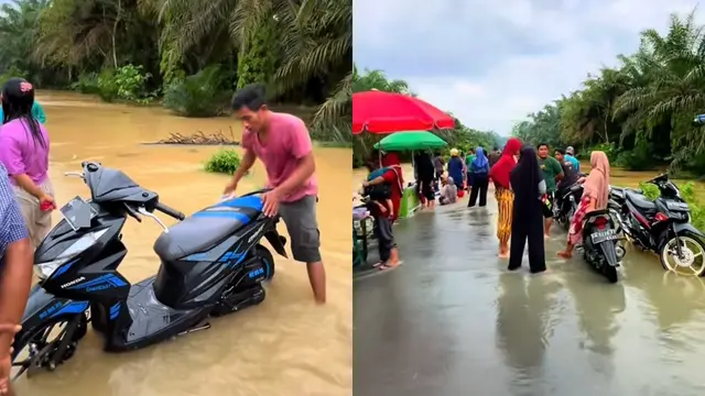 Viral Banjir Bandang di Riau Jadi Objek Wisata Dadakan, Liburan Gratis ...