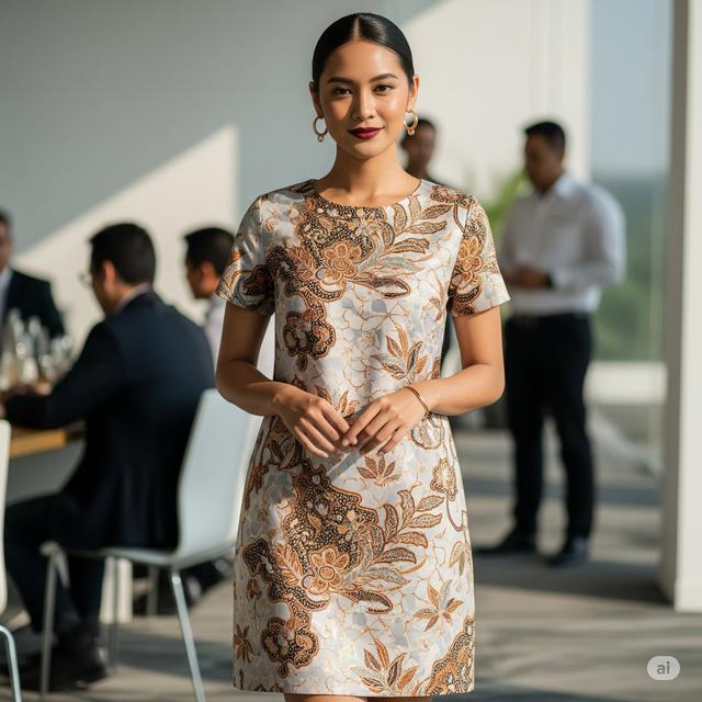 10 Model Dress Batik Satin Lengan Pendek Terbaru 2025, Elegan dan Bikin ...