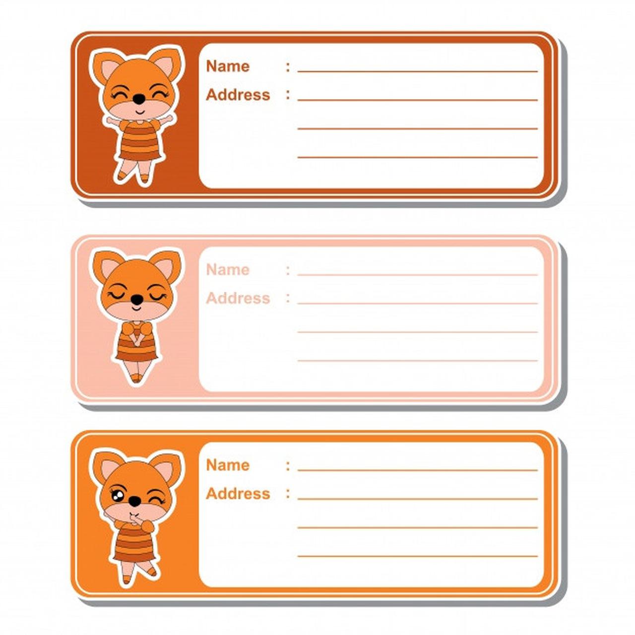 20 Template Label Nama Anak yang Lucu dan Cara Mencetaknya