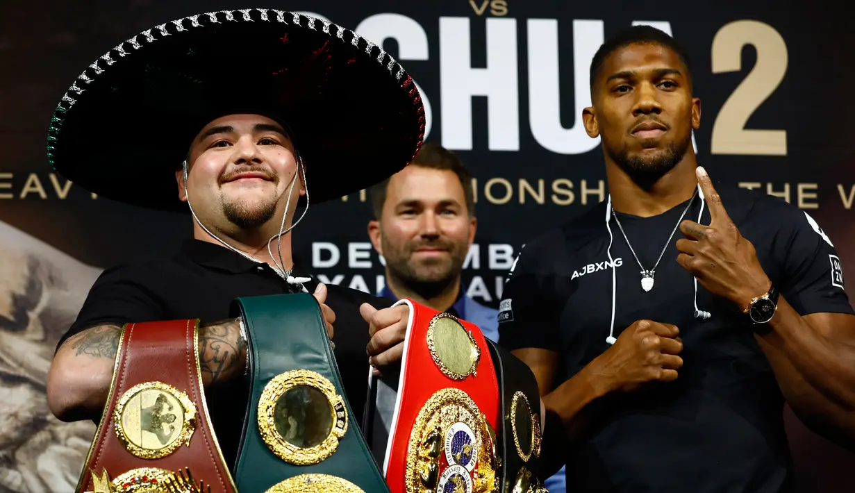 FOTO: Duel Ulang, Anthony Joshua Yakin Kalahkan Andy Ruiz Jr di Arab ...