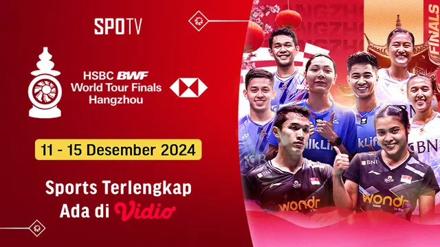 Jadwal dan Live Streaming HSBC BWF World Tour Final 2024 di Vidio - On Off Liputan6.com