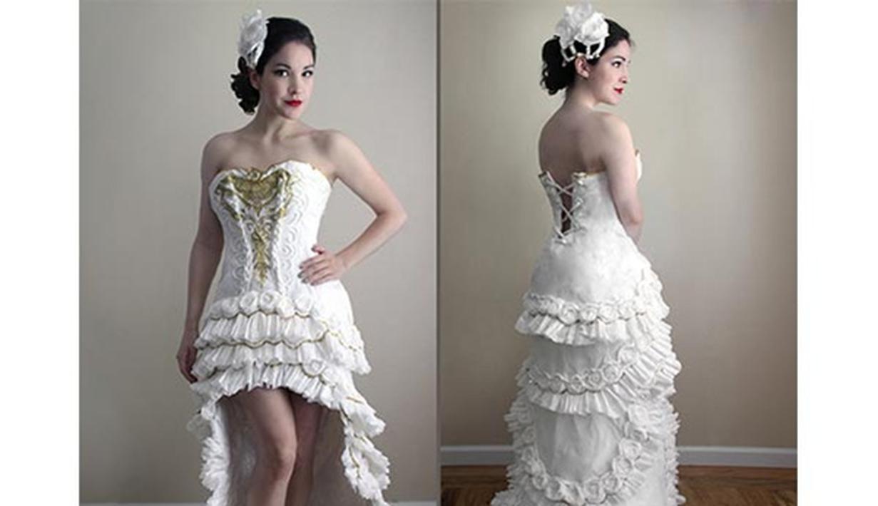 Gaun Pengantin Ini Dibuat Dari Tisu Toilet: Unik & Keren Banget - Photo ...