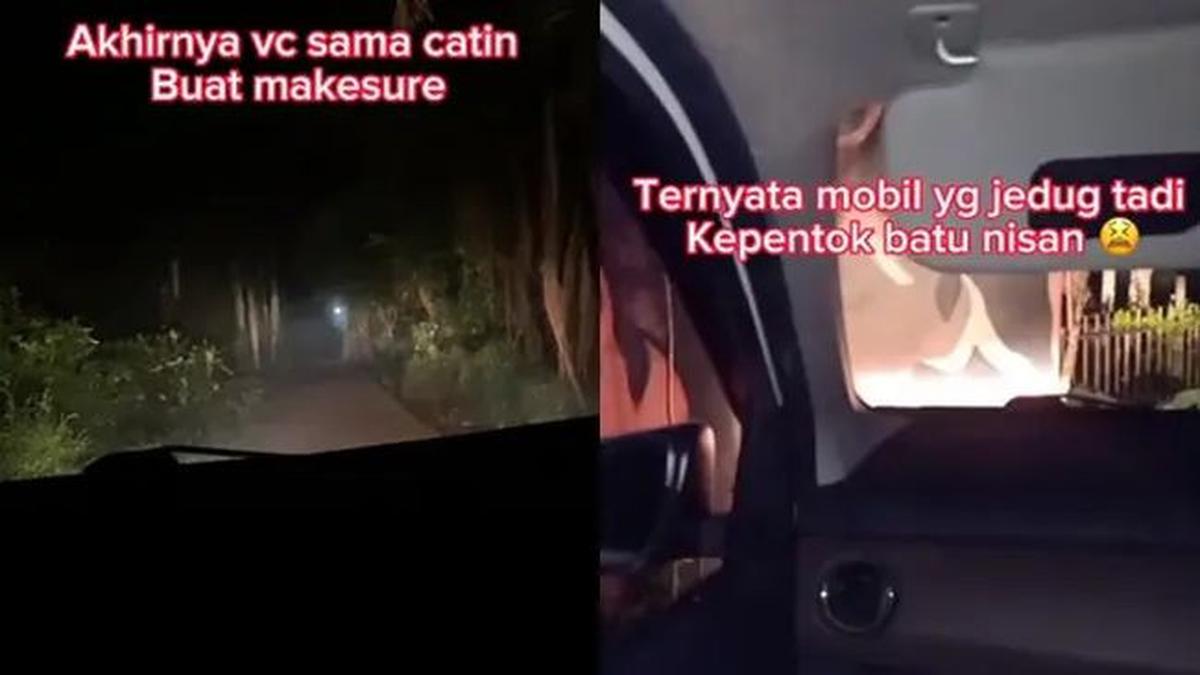 Bikin Merinding, Mobil Make Up Artist Tak Sengaja Tabrak Batu Nisan di ...