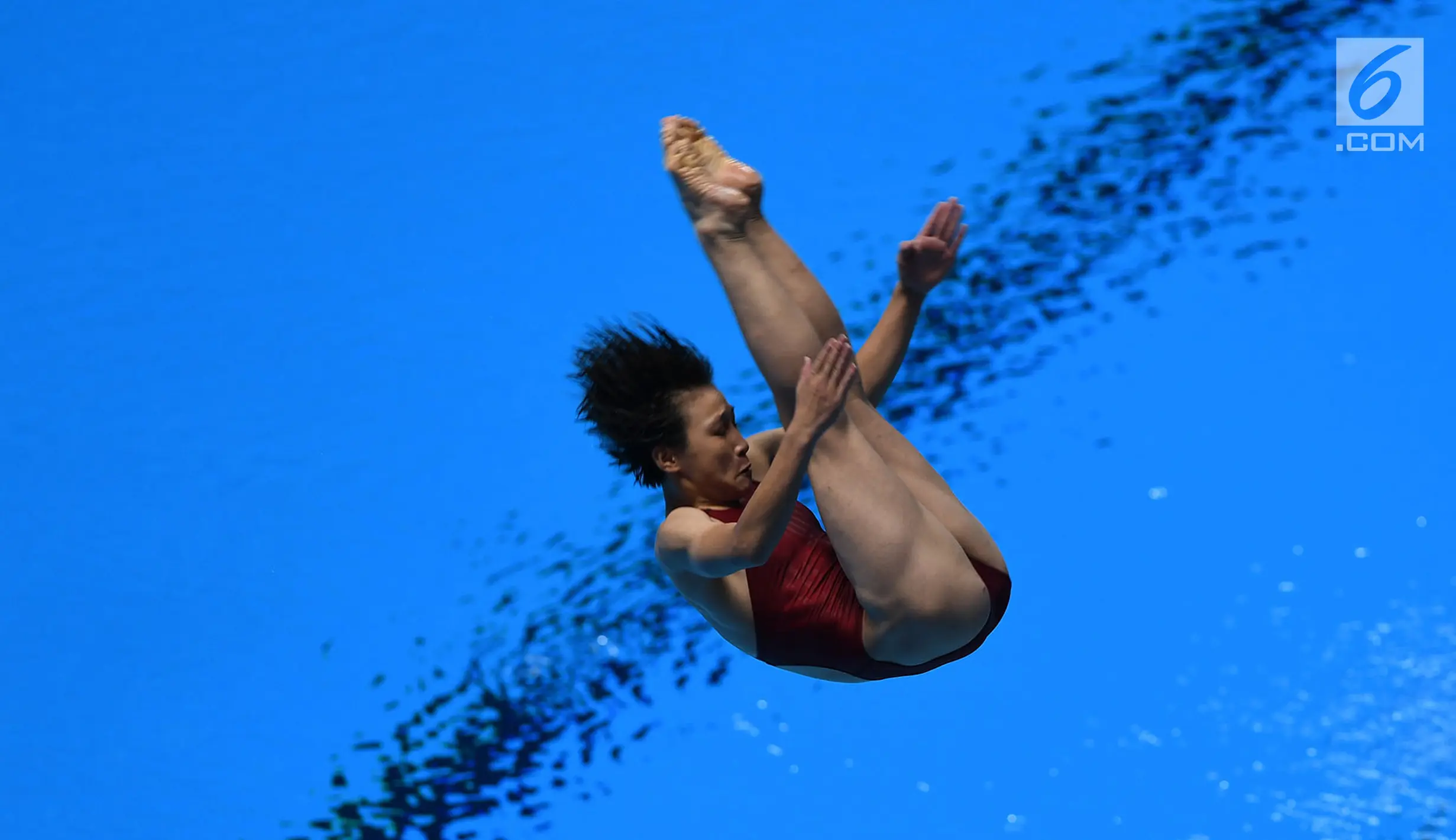 FOTO: Gaya Atlet Loncat Indah di Final Springboard 1m Putri Asian Games 2018 - Foto Liputan6.com