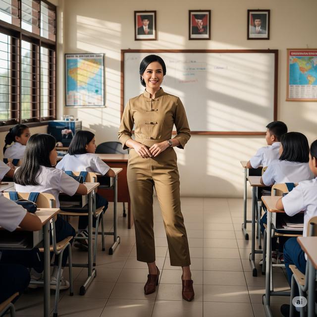 10 Model Baju Khaki Guru Wanita PNS Terbaru 2025, Stylish, Profesional ...