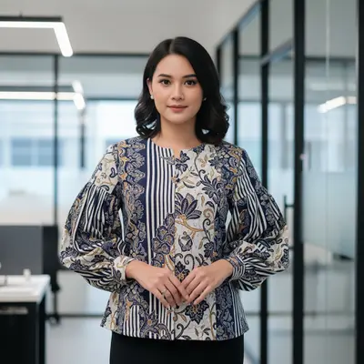 7 Model Atasan Batik Wanita Panjang Terbaru yang Anggun dan Berkelas
