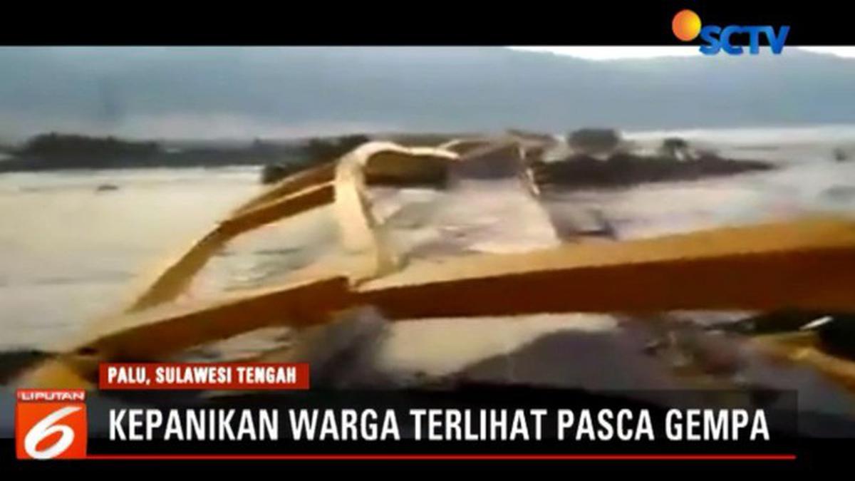 Rekaman Detik-Detik Jembatan Kuning di Palu Roboh Akibat Gempa
