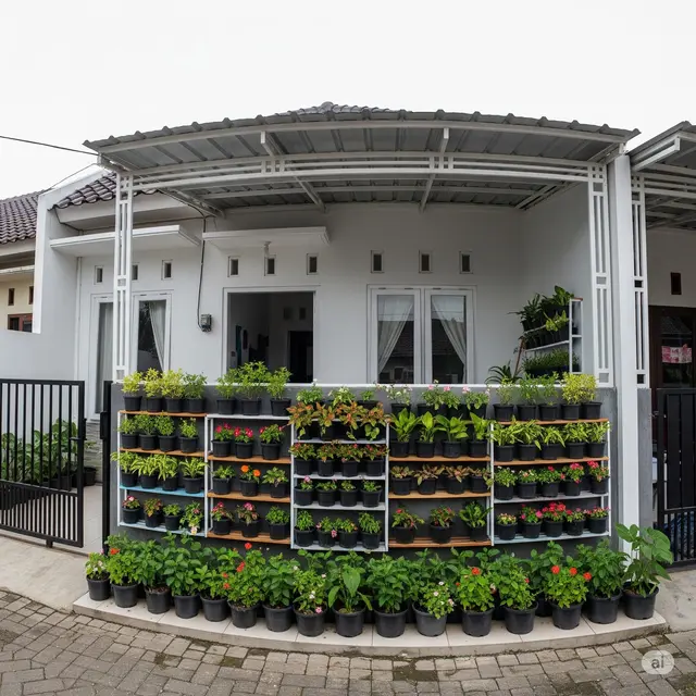 10 Cara Menata Bunga di Teras Rumah Sederhana 2025, Tampak Luas & Indah ...