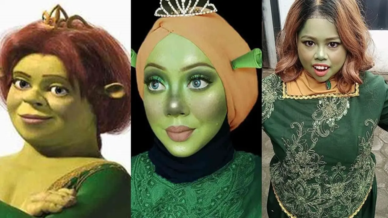 6 Potret Cewek Dandan Bak Putri Fiona Istri Shrek, Cosplay Kekeyi Kocak ...