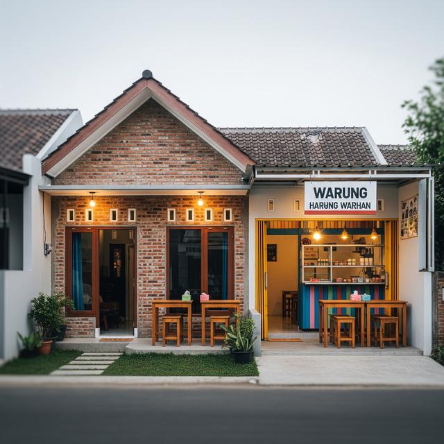 9 Model Rumah Sederhana yang Ada Warung Estetik, Solusi Kreatif Bisnis ...