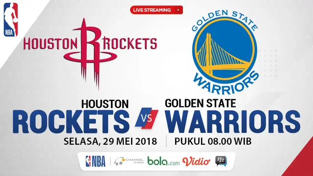 Saksikan Live Streaming di O Channel: Houston Rockets Vs Golden State ...
