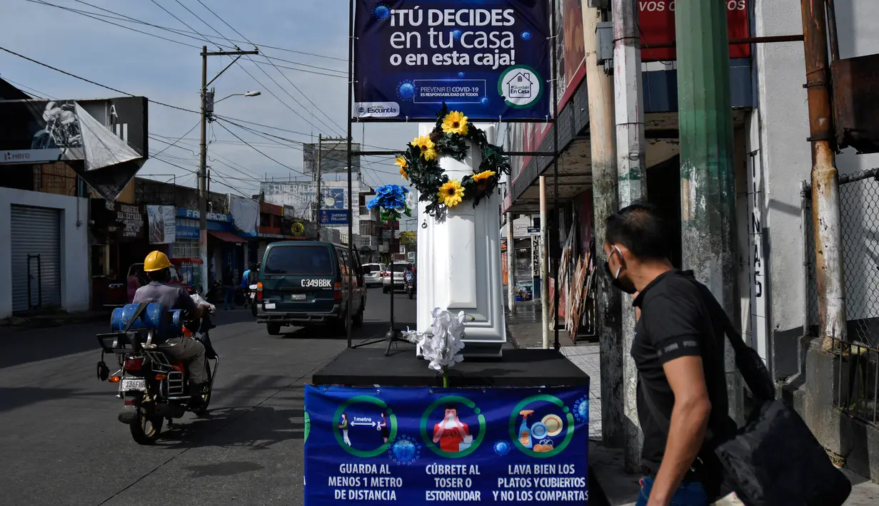 FOTO: Peti Mati Jadi Cara Guatemala City Kampanyekan di Rumah Aja ...