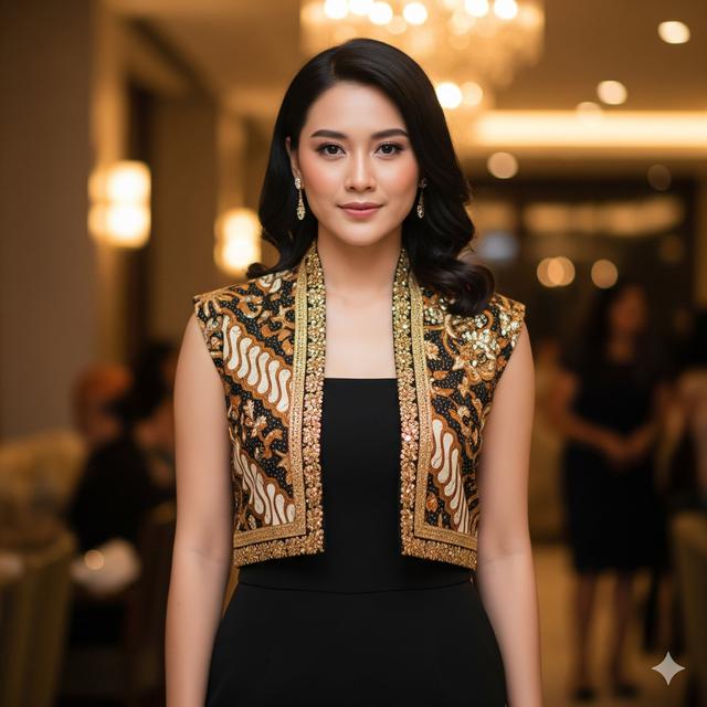 10 Contoh Model Outer Batik Kekinian Tanpa Lengan Terbaru 2025, Bikin ...