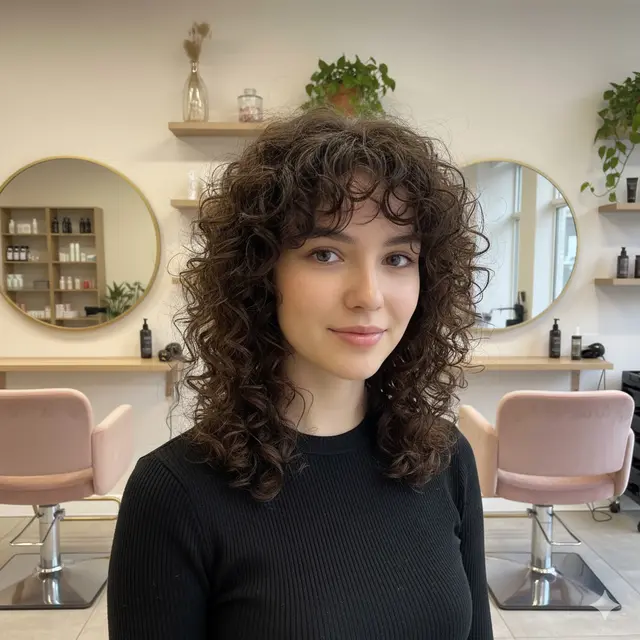 11 Gaya Rambut Keriting Medium Layer Tren Terbaru 2025, Tampil Fresh ...