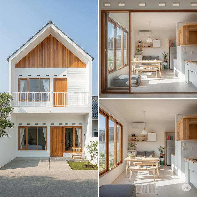 12 Ide Rumah Sederhana 2 Lantai yang Nyaman, Desain Cerdas untuk Lahan Sempit - Hot Liputan6.com