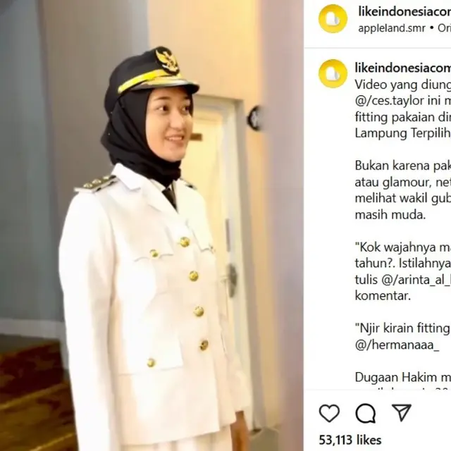 Wakil Gubernur Lampung Terpilih Jihan Nurlela Fitting Pakaian Dinas, Disangka Masih Bocil dan ...