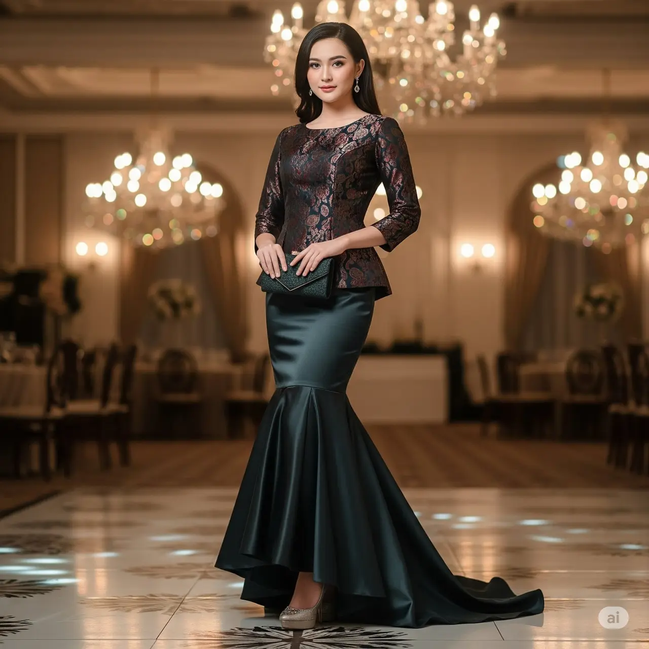 10 Model Baju Brokat Pesta Satin Kombinasi Bahan Premium, Tampil Elegan, Mewah, dan Berkelas ...