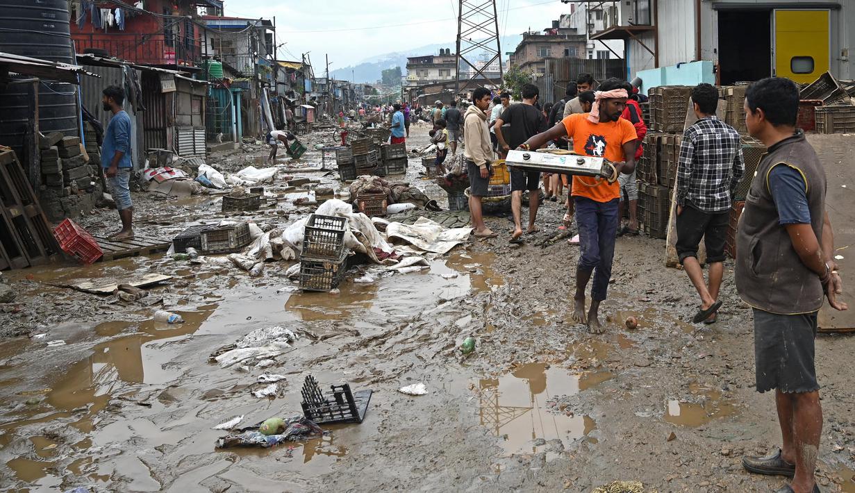 Kondisi Nepal Pasca-Terjangan Banjir dan Tanah Longsor